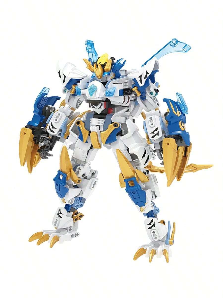 Jaki Bricks Building Block Transforming Mecha Robot Brick Blocks White ...