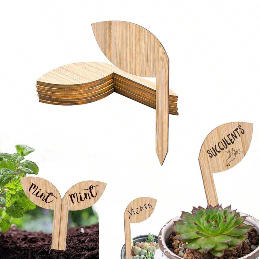 10 Pack Wooden Plant Labels 8 Styles Cute Plant Tags Plant Labels ...