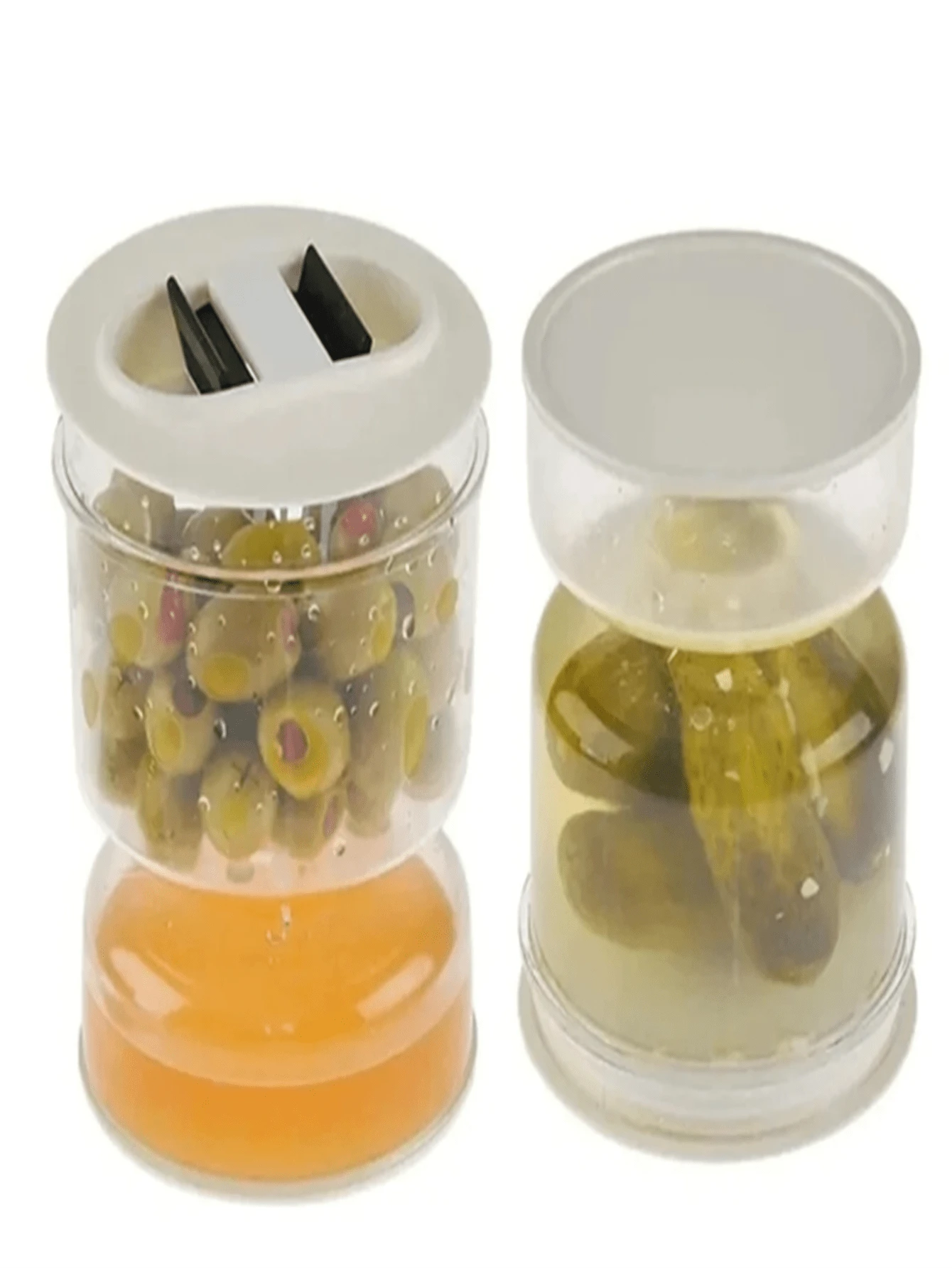 Pickles Jar Dry And Wet Dispenser Food Bottle Storage Kitchen Organizer ...