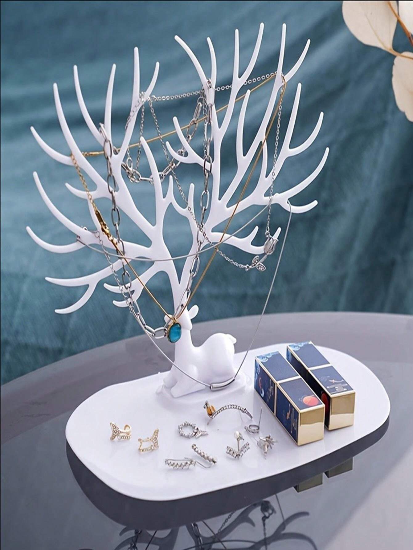 1pc Random Tree Shaped Deer Necklace Jewelry Display Holder Stand ...