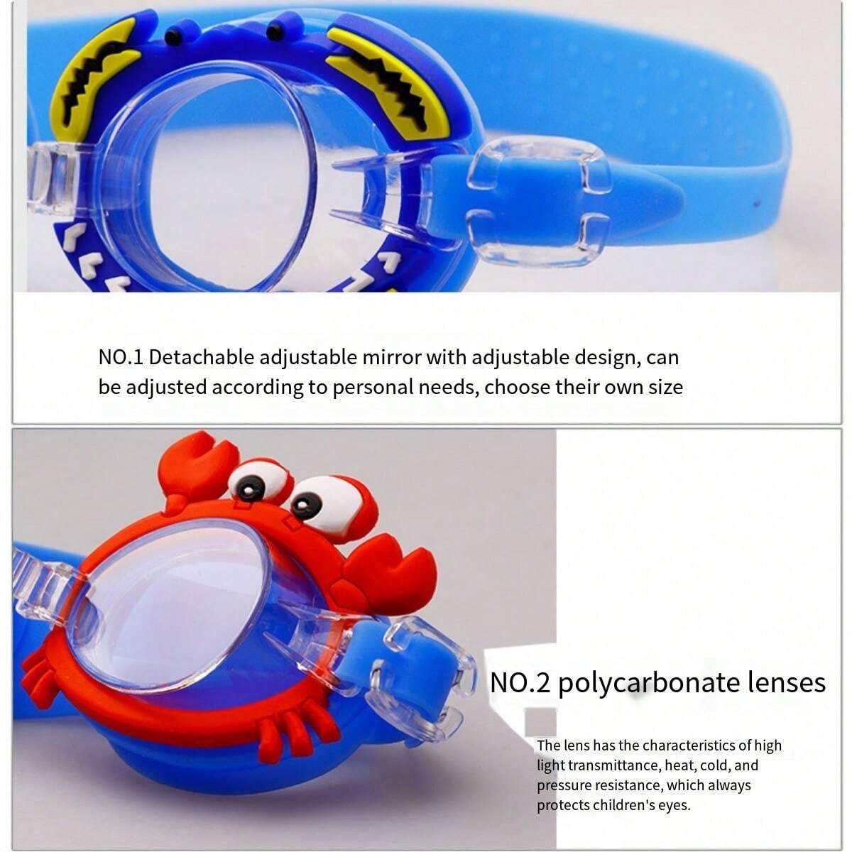 One Piece Cute New Pink And Blue Waterproof And Anti-Fog Children ...