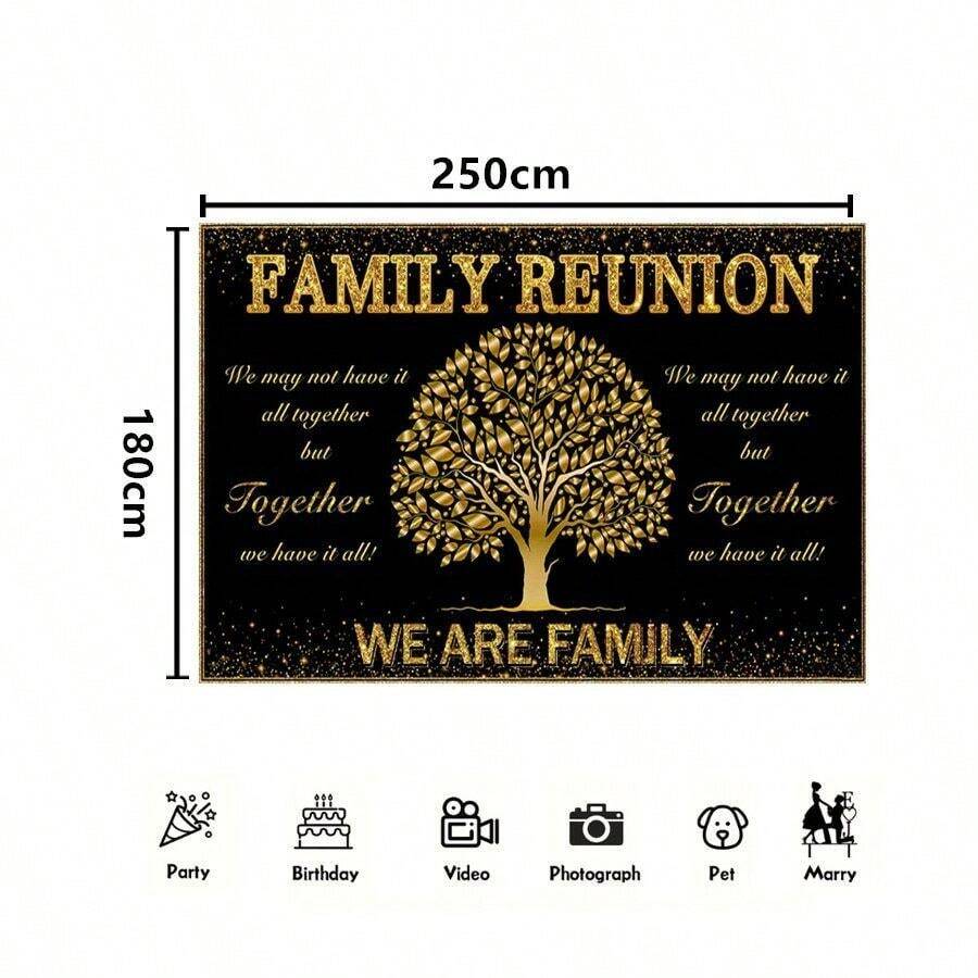 1PC, Family Gathering Polyester Photography Background, Family Tree ...