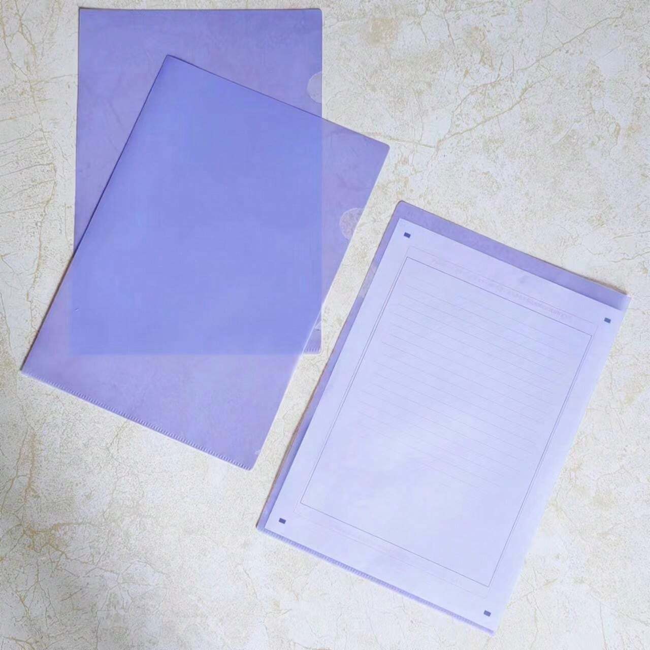 3pcs/Pack Mixed Color A4 Plastic Folder Insert Page L Type Transparent ...