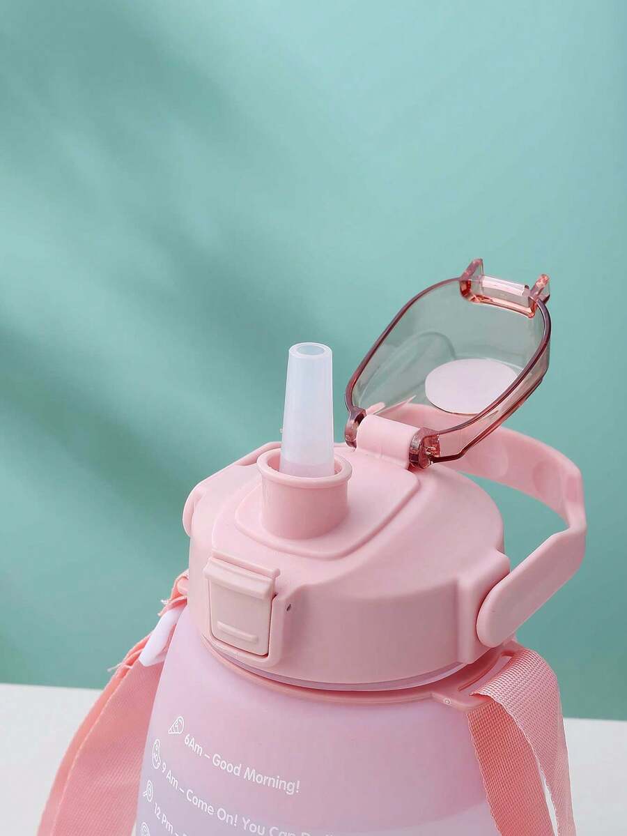 1pc 1300ml Cute Water Drinking Goal Marked Cup With Handle And Strap ...