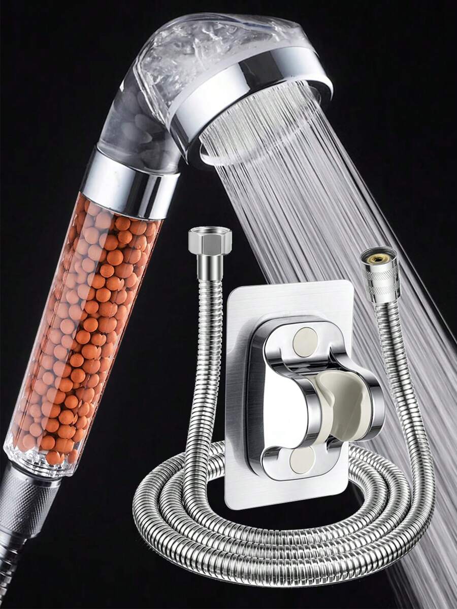 Pressurized ABS Shower Head With 1.5meters/59inches Hose And Wall Mount ...