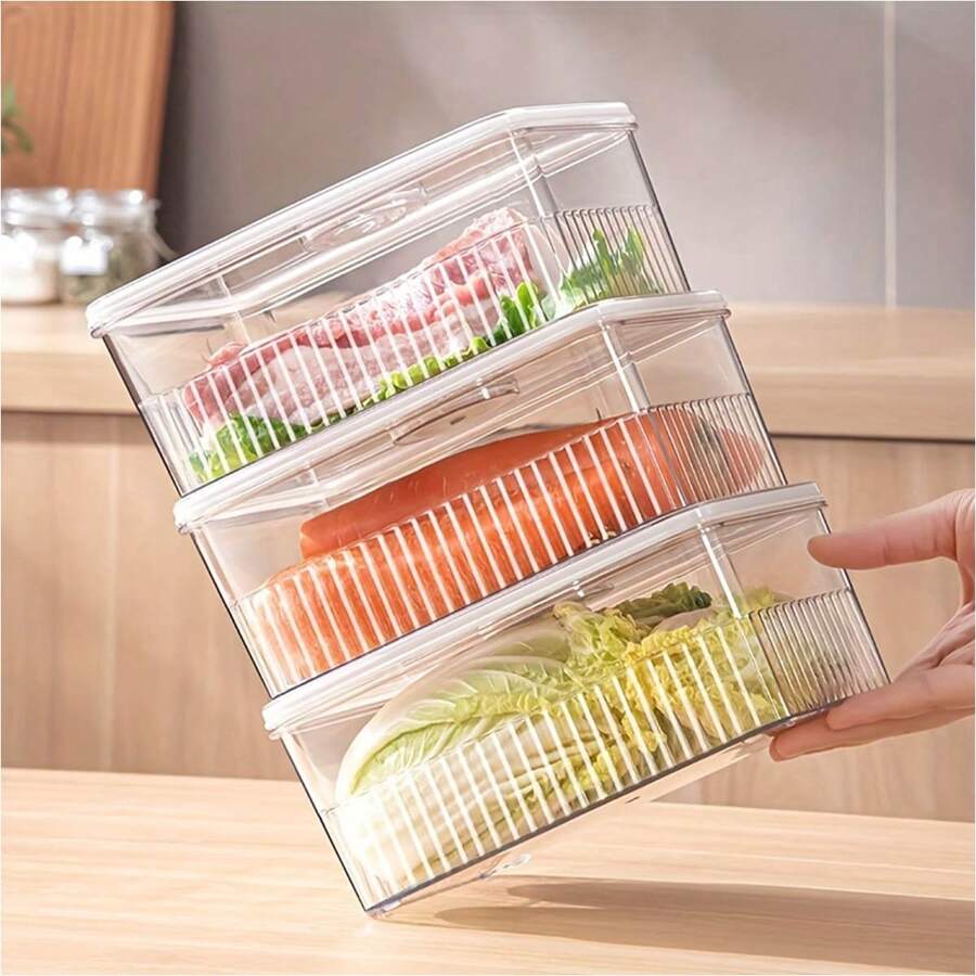 Storage Box With Lid, Plastic Rectangle Sealed Container For ...