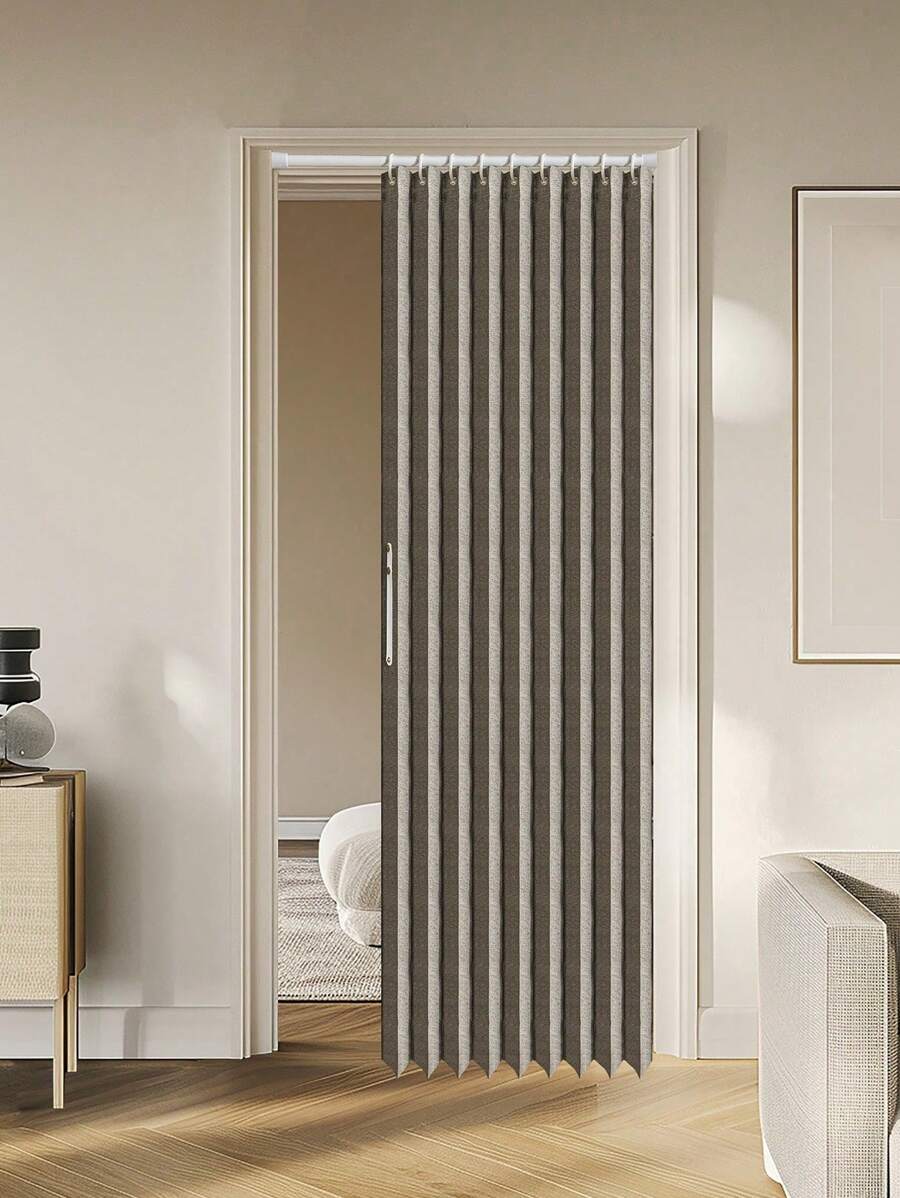 1pc 96% Blackout Accordion Curtain - Modern Shutter-Inspired Pleated ...