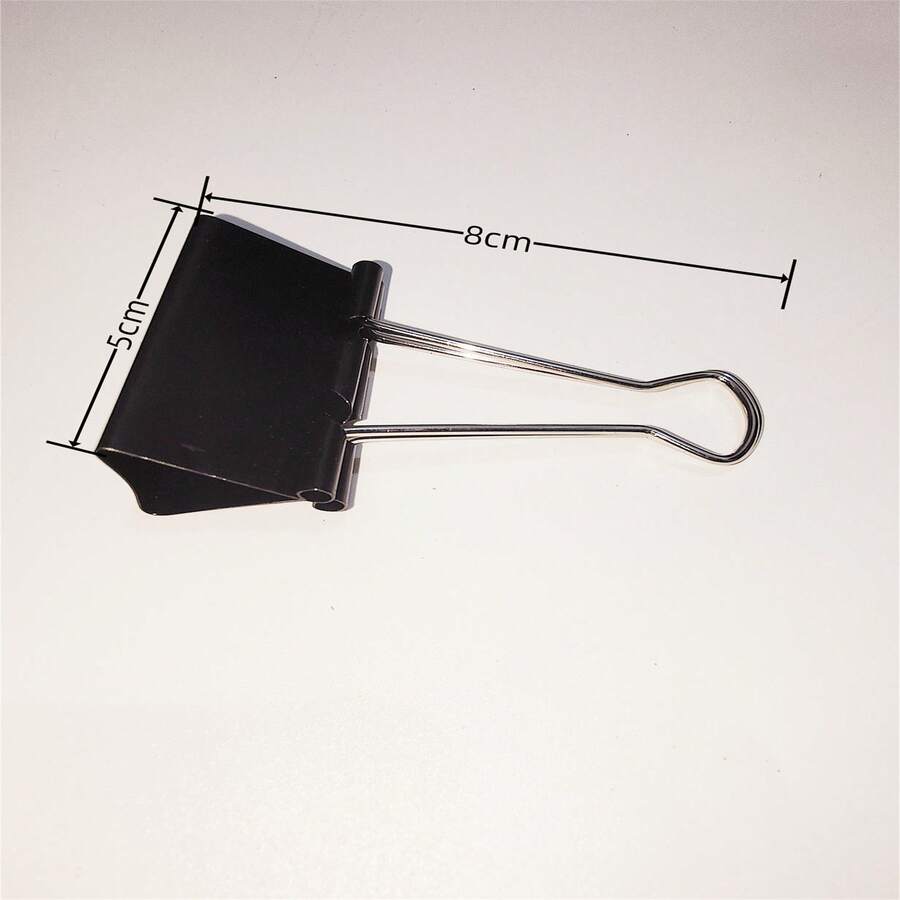 10pcs Black Long Tail Clips In Box, Minimalist Paper Clips For Storage ...