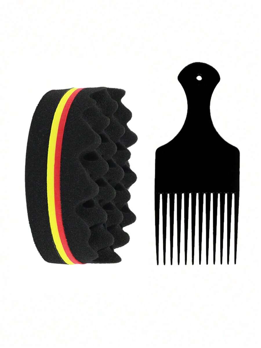 2 Pcs/Set Hair Sponges For Women Curls Magic Twist Hair Sponge, Barber ...