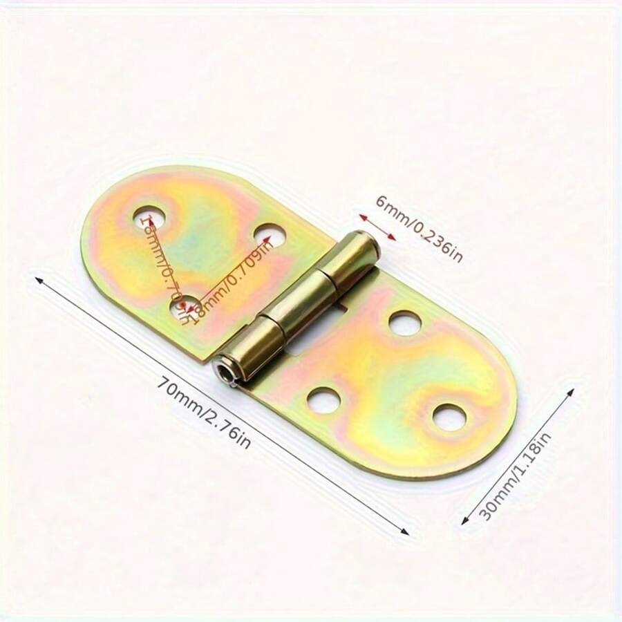 4PCS Screw Fittings Concealed Hinge Iron Waist Hinge Round Corner Table ...