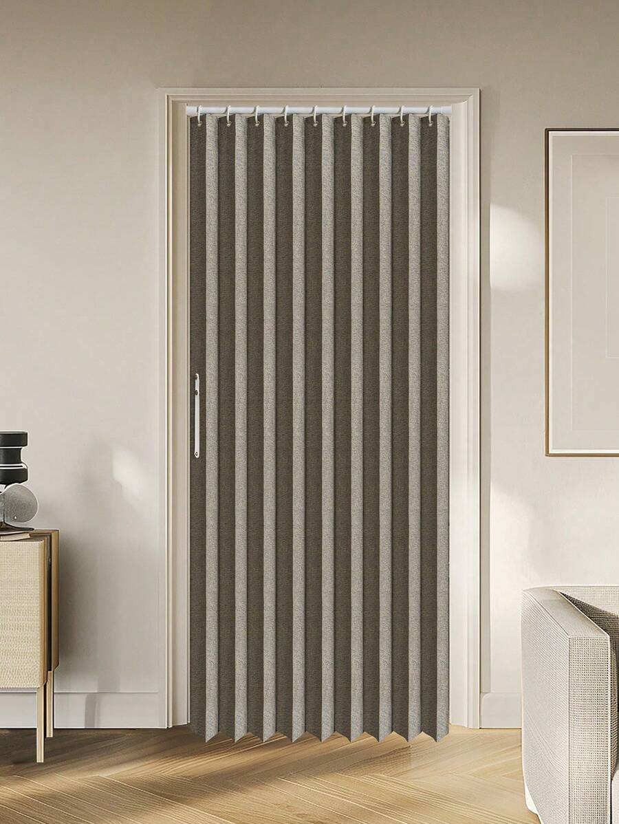 1pc 96% Blackout Accordion Curtain - Modern Shutter-Inspired Pleated ...
