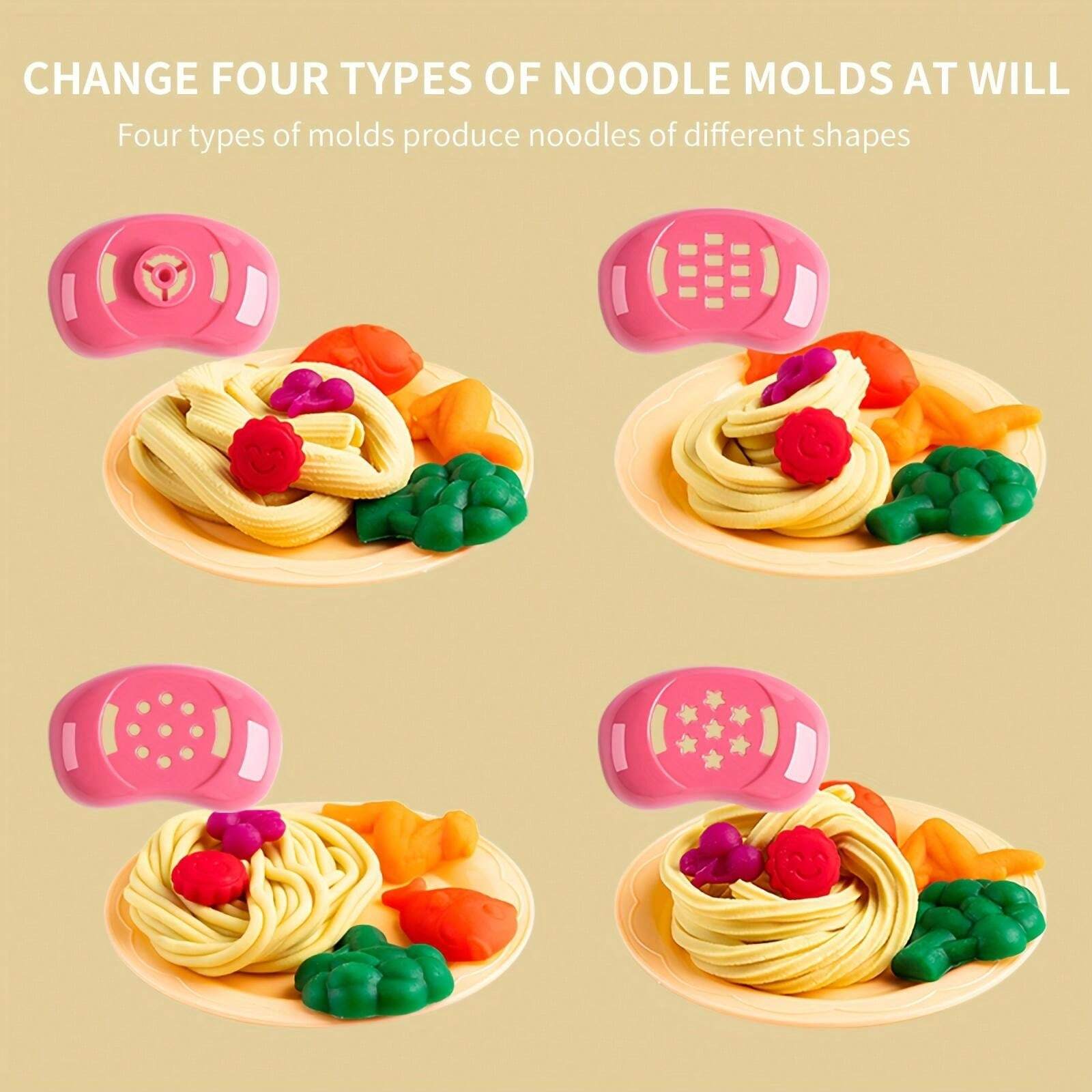 Cartoon Cute Pig Noodle Maker & Clay Dough Set, Play Dough Machine With ...