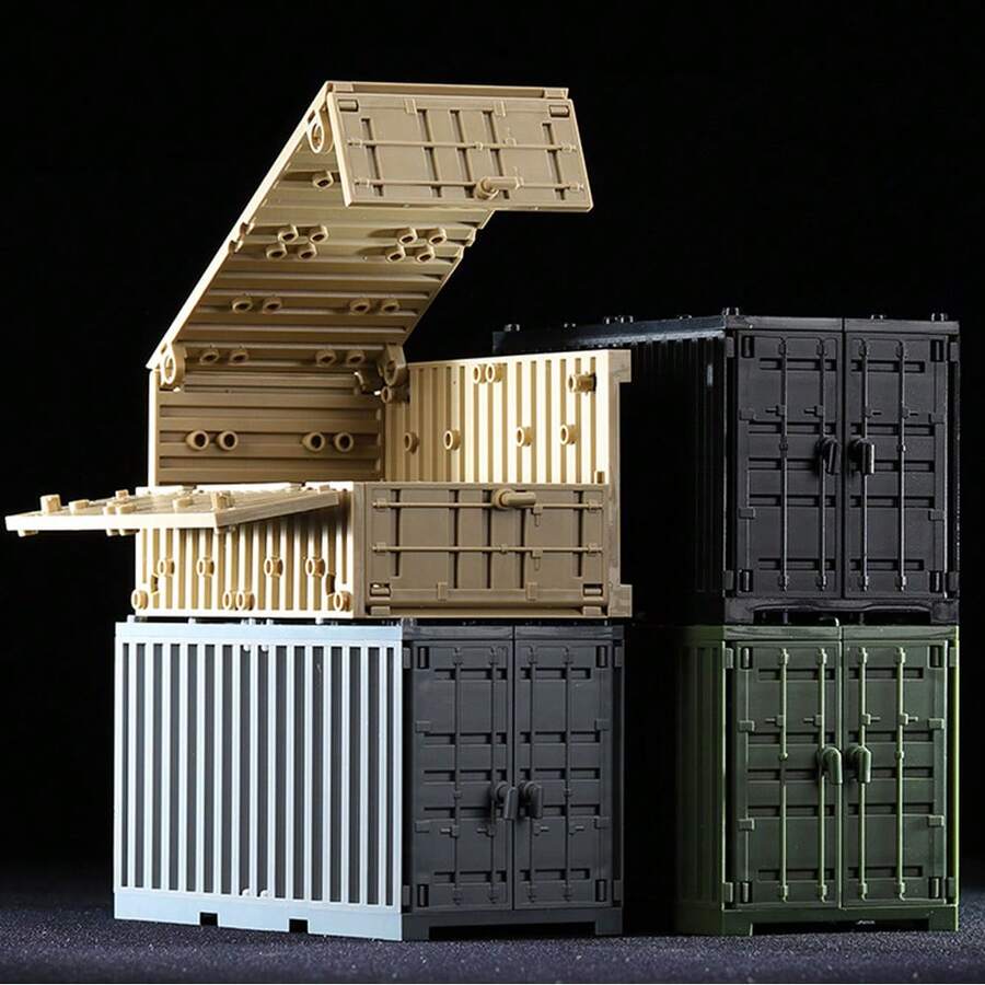 MOC Assembly Building Block Container, Multi-Color Splicing Model ...