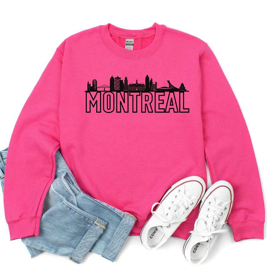 Montreal Buildings | Sweatshirt | SHEIN USA