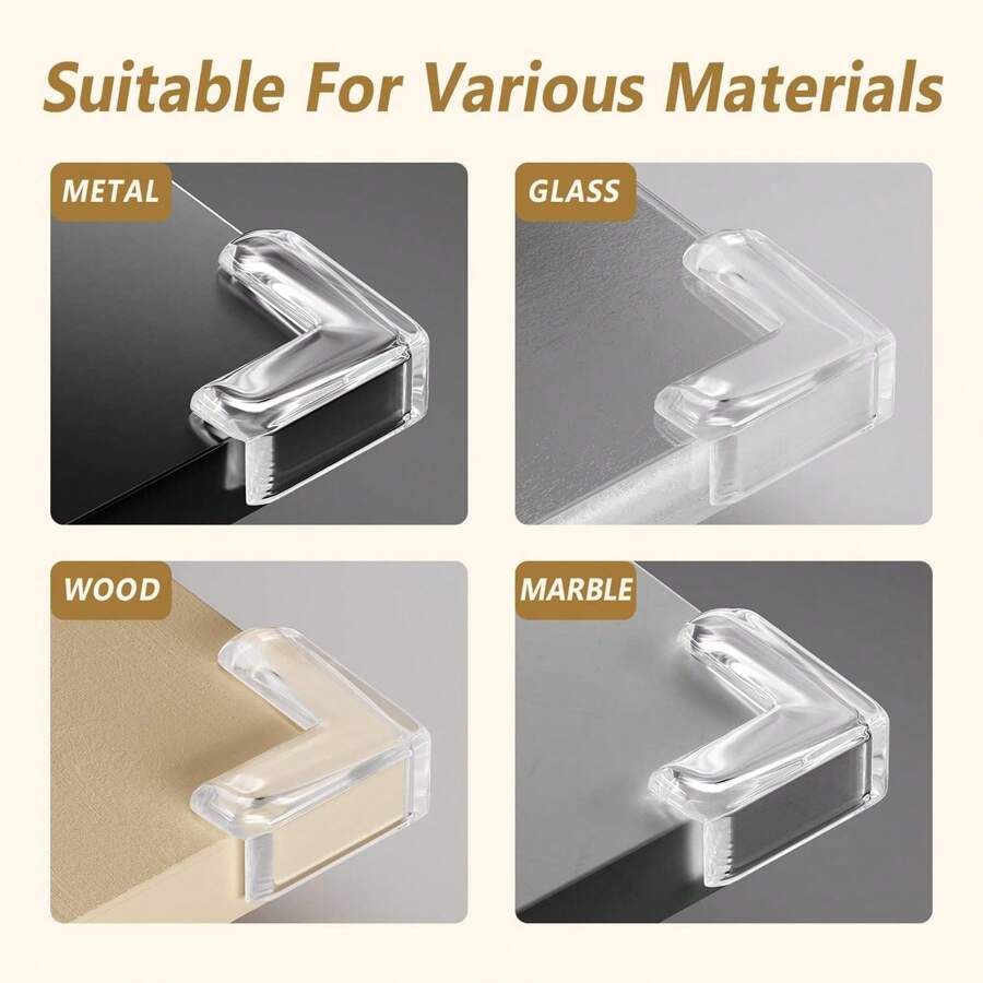 10 Pack Silicone Corner Protector For Baby, Furniture Corner Guard ...