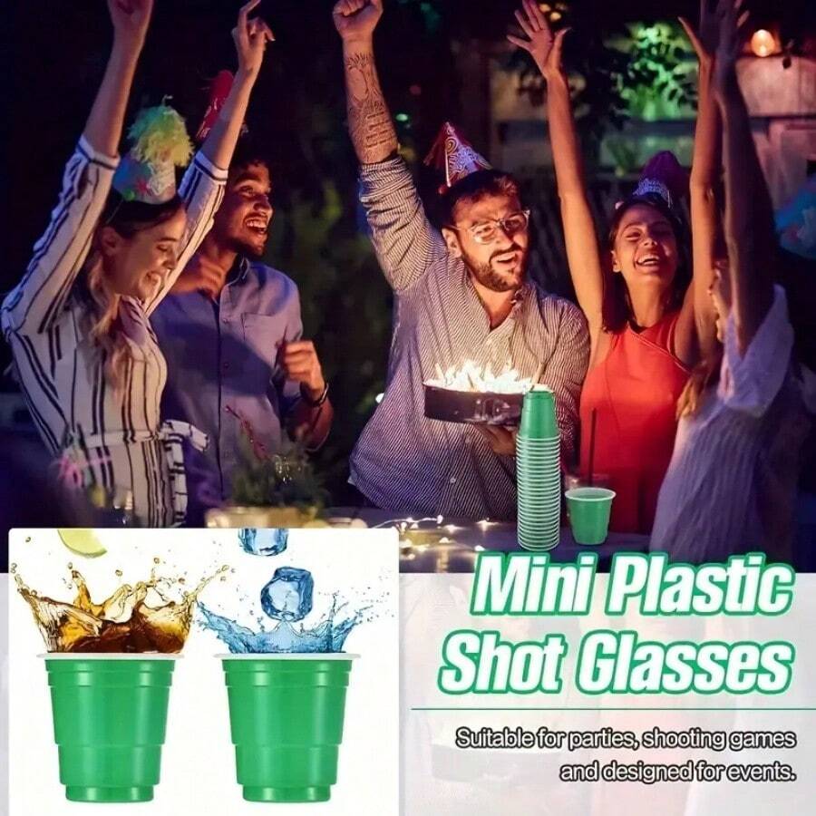 50pcs 2oz Plastic Shot Cups - Mini Plastic Cups For Weddings ...