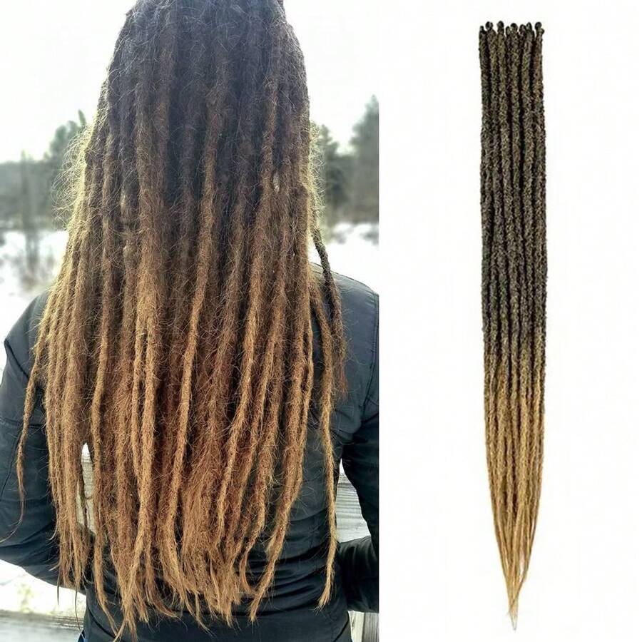 24inch Double Ended Dreadlock Extensions 10strands Straight Braids Thin ...