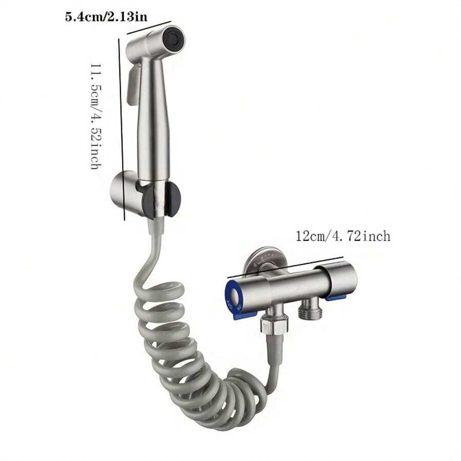 1 Set Non-Drill Stainless Steel Toilet Flushing Sprayer, Bidet Spray ...