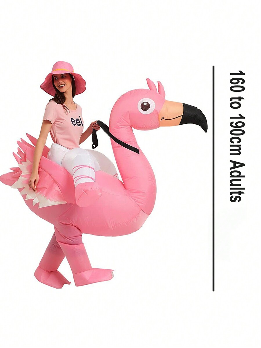Animal Performance Costume New Inflatable Pink Bird Riding Costume For ...
