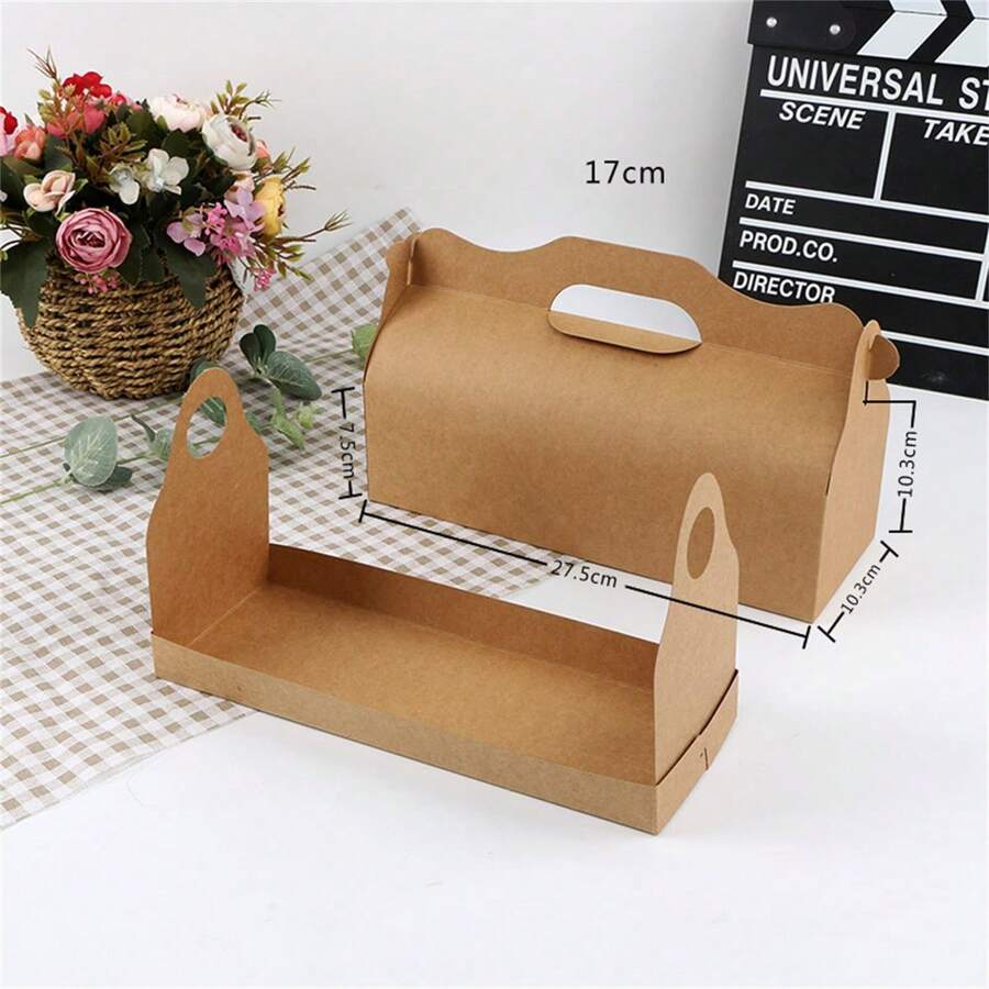 5PC Long Cake Roll Packaging Box, Portable Sandwich Packaging Box ...