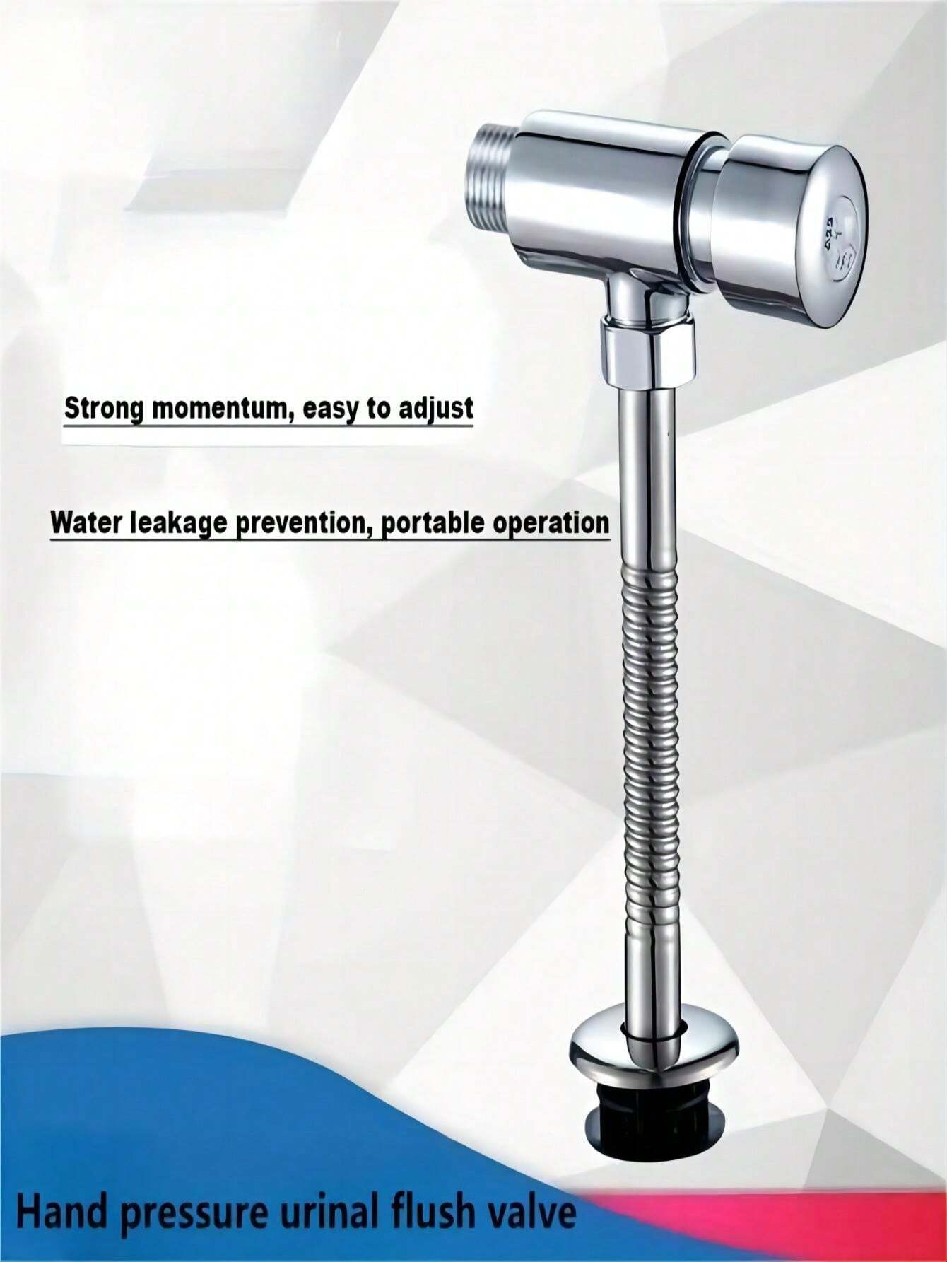 1pc Alloy Material Manual Press Urinal Flush Valve, For Public Restroom ...