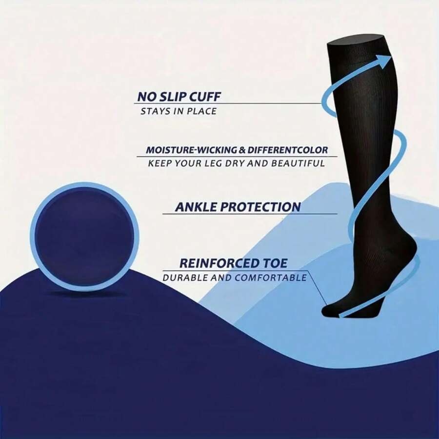 1 Pair Of Long Leg Socks Elastic Socks Multi-Purpose Can Wear Suitable ...