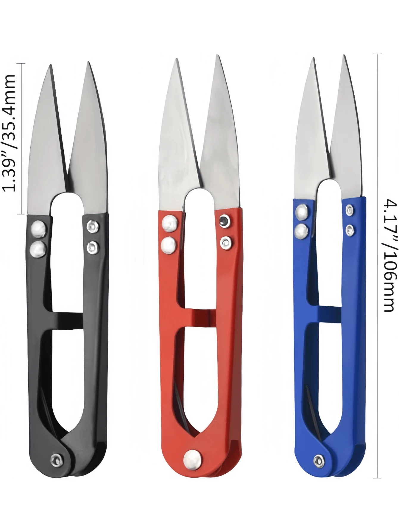 Colorful U-Shaped Fabric Scissors, Spring-Loaded Yarn Scissors, Cross ...