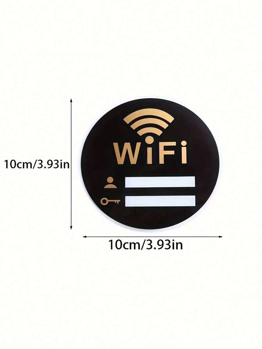 1pc Acrylic Wi-Fi Signal Sign, Free Wi-Fi Internet Connection Label ...
