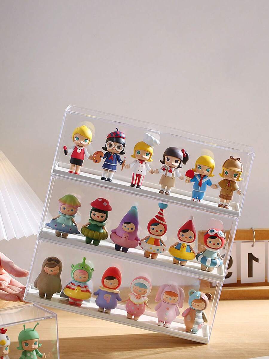 1pc Acrylic Stackable Display Box, Dustproof Clear Storage Case For ...