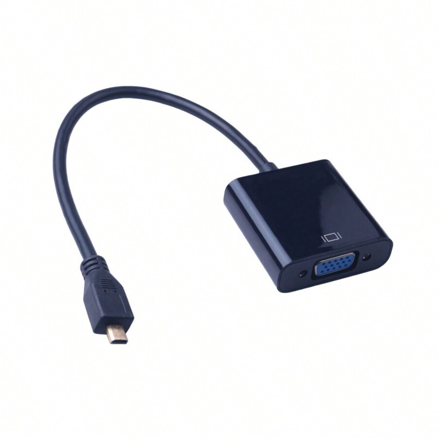 Micro HDMI-Compatible To VGA Converter HDMI-Compatible To VGA Video Computer Projector Frequency ...
