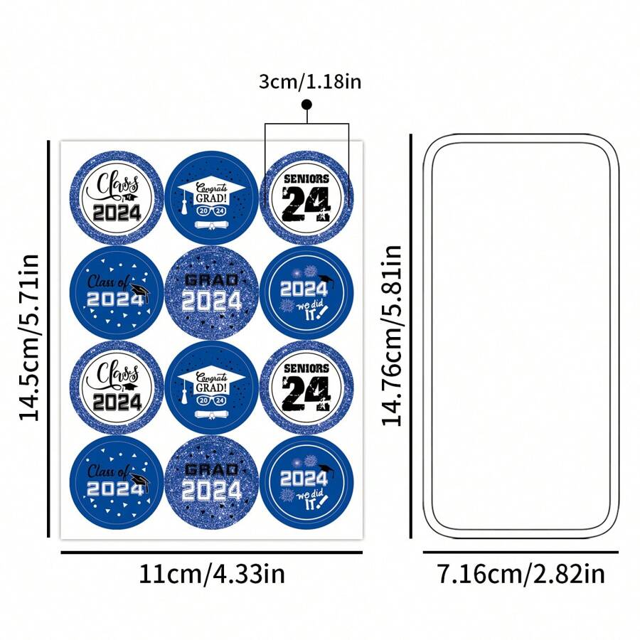 10 Sheets Graduation Season Gift Envelope Seal Stickers, Graduation ...