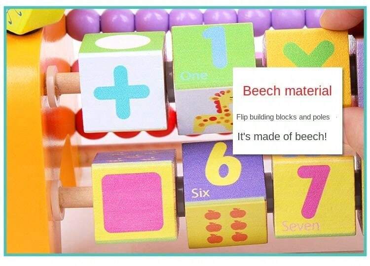 Wooden Abacus Counting Frame With Animal And Number Cognition For Baby ...