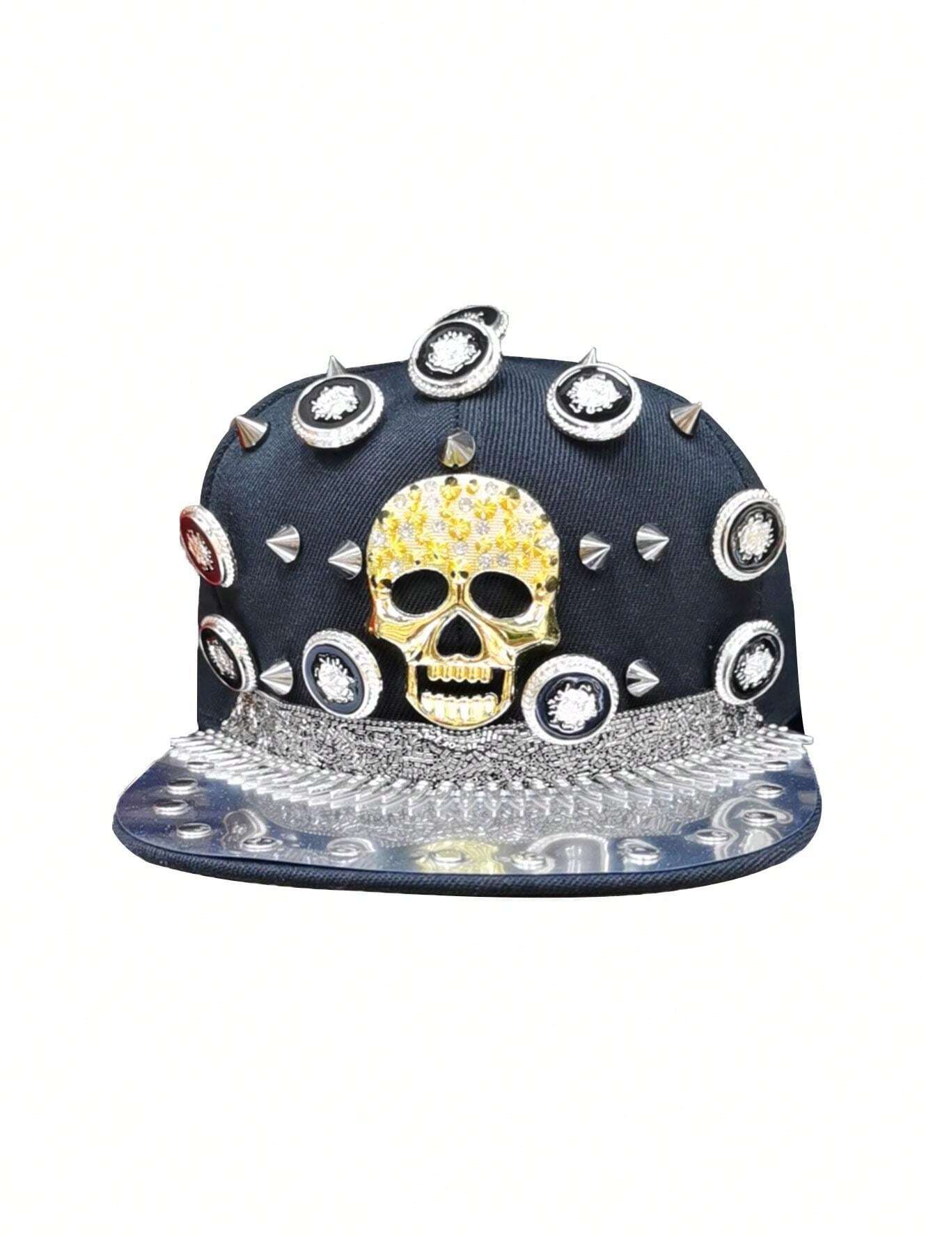New Hip-Hop Cross-Border Punk Rivet Hat With Pointed Rivet For Men And ...