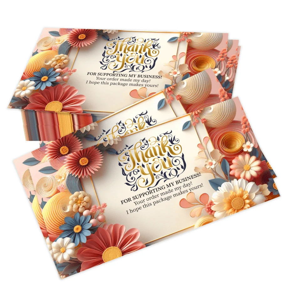 50/100pcs Thank You For Supporting My Business Mini Cards, Small Thank ...