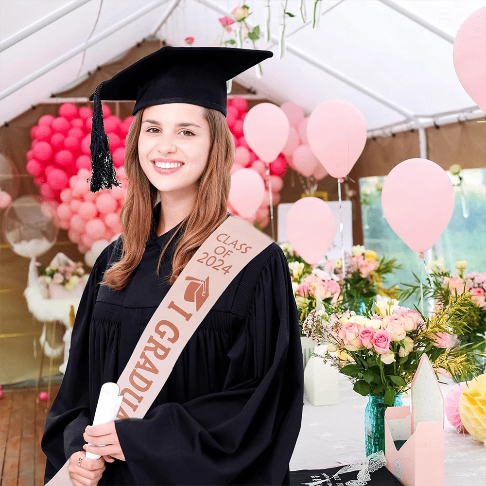 2pcs/Set,2024 Graduation Party Supplies Graduation Sash And Crown ...