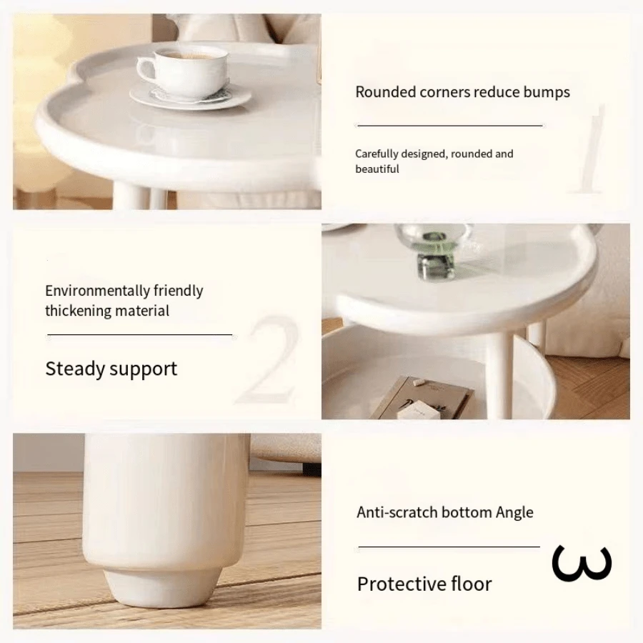 Nordic Style Side Table, Modern Sofa Corner Table, Movable Coffee Table ...