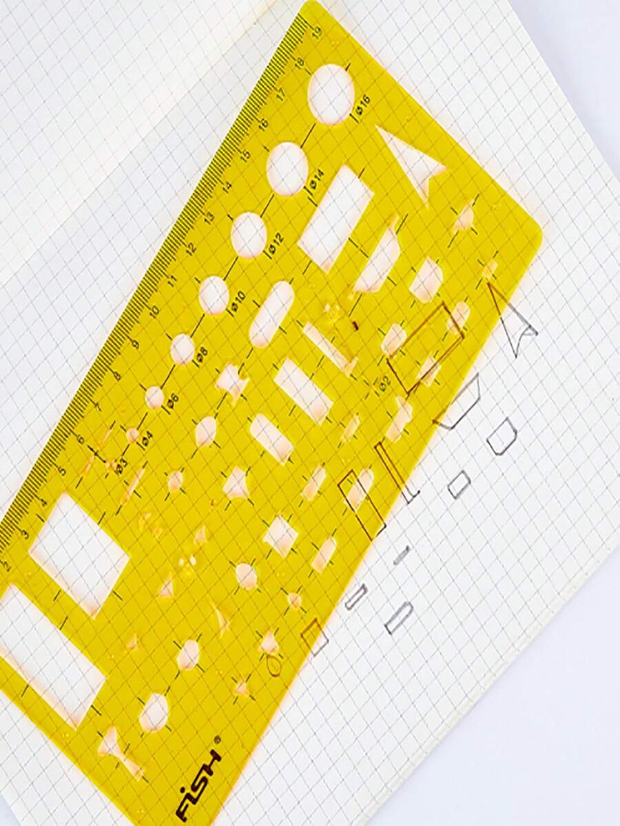 1pc Building Template Ruler Can Draw Straight Lines And Circles Of ...