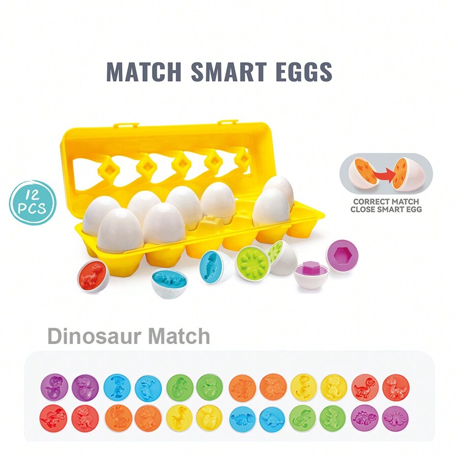 Children Early Education Smart Egg Pairing Puzzle Toys, Shape & Color ...