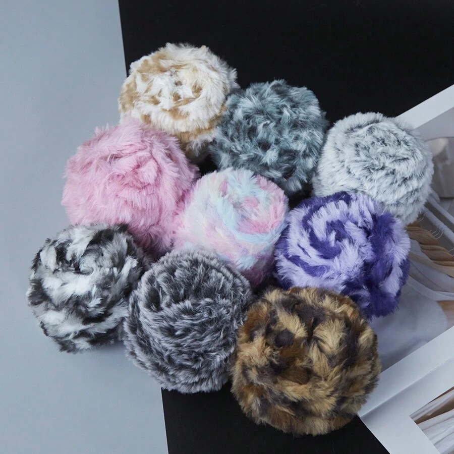 Original DIY Fluffy Rabbit Hair Faux Fur Yarn Crochet Knitting And ...