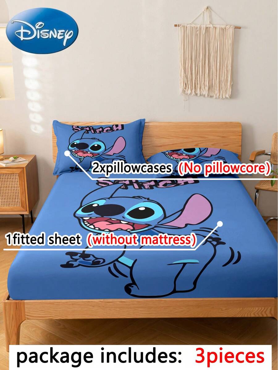 Brand 3pcs Stifler Cartoon Pattern Bedsheet Set, Soft & Comfortable ...