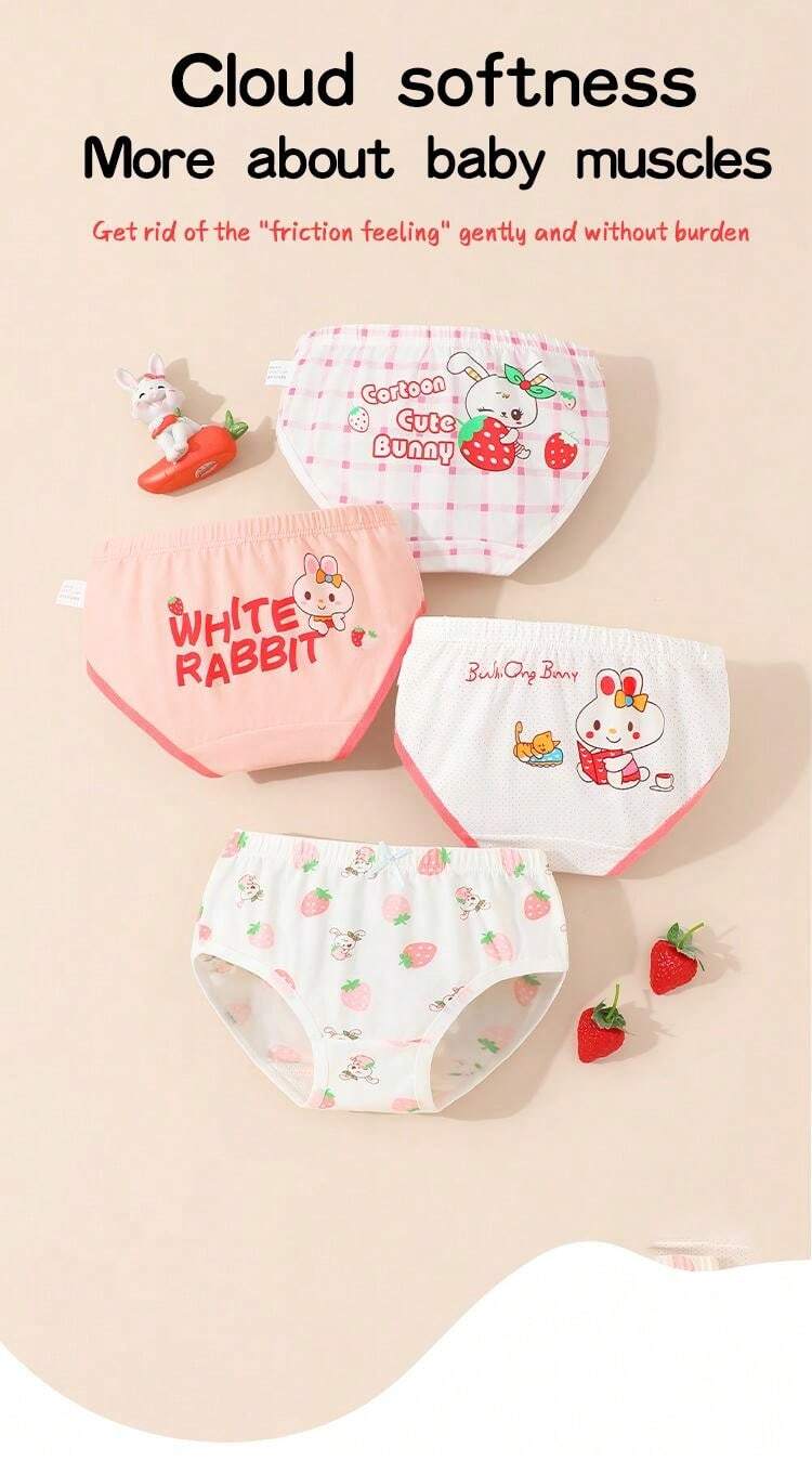 Ropa Interior Para Niñas Jóvenes 4 Pares De Ropa Interior De Triángulo