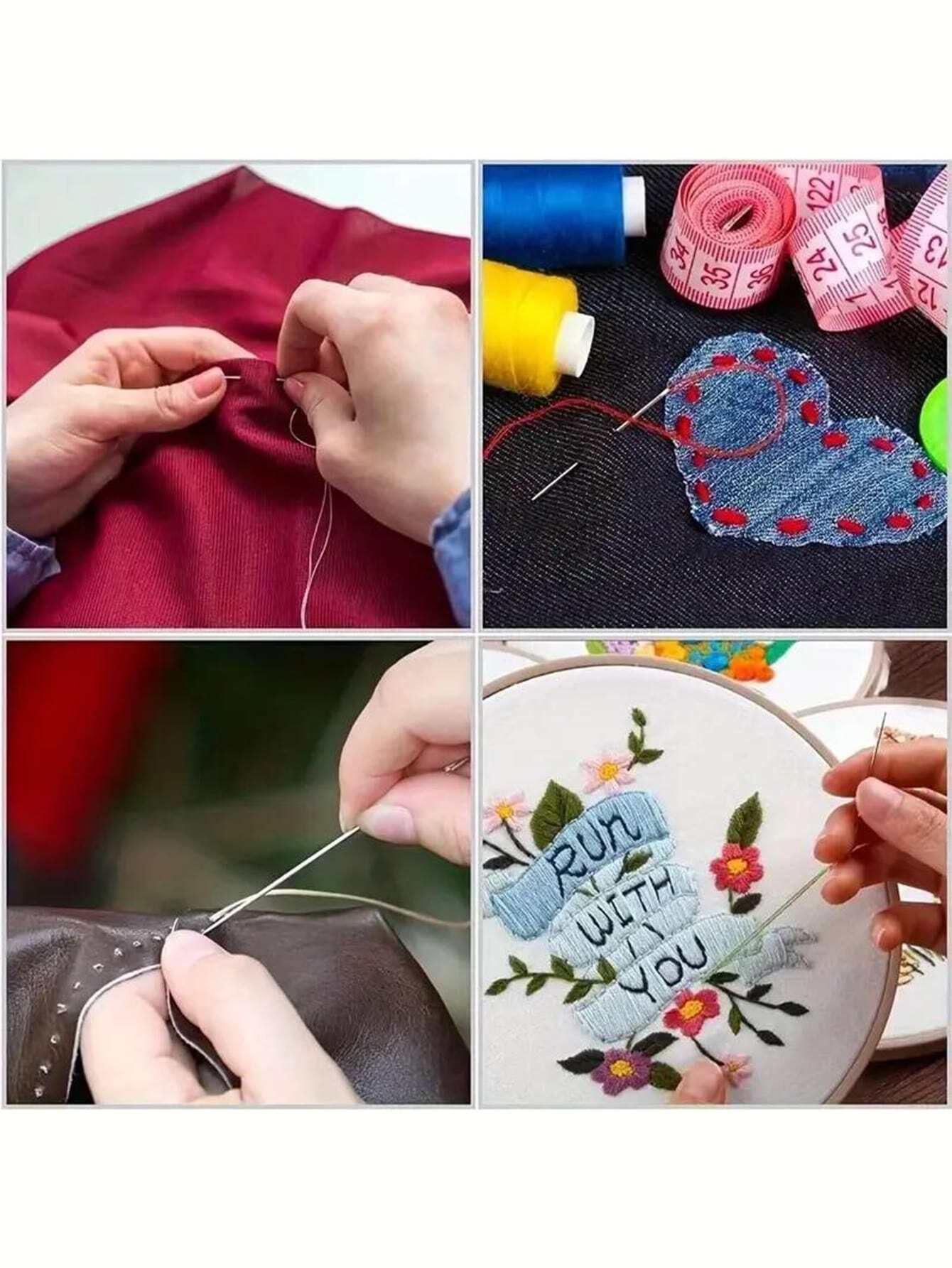 25pcs-5 Sizes Hand Sewing Needles Set- Big Eye Needle- Elderly Needle ...