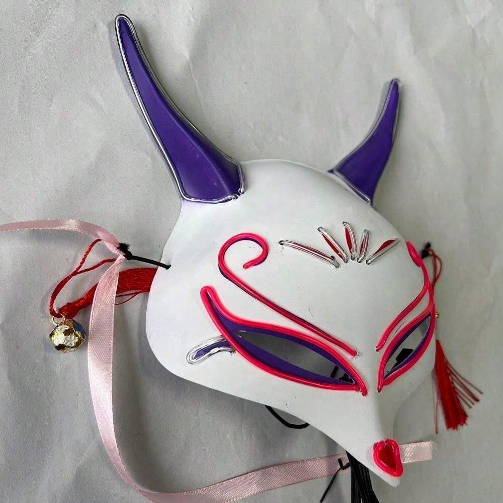 New Nine-Tailed Fox Han Dynasty Style Mask, Anime Fox Mask, Glow In The ...
