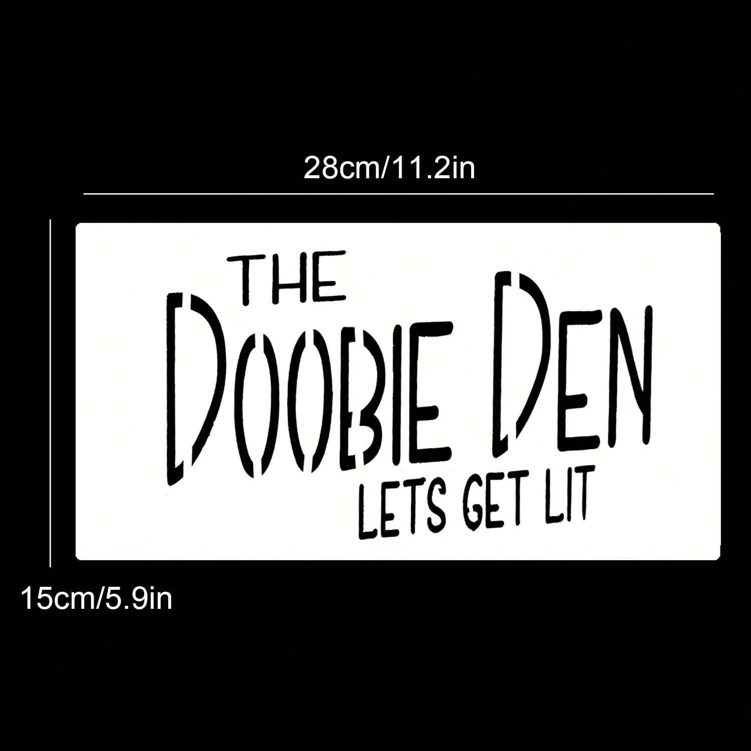 O Doobie Den Lets Get Lit 1pc Pintura Template de Letra oca Logo Home ...