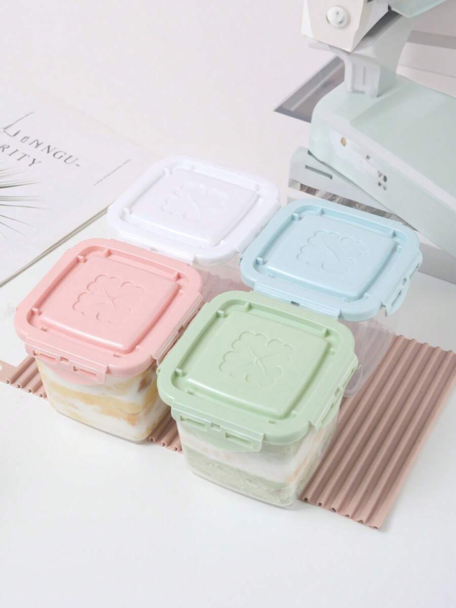 3pcs Transparent Square Packaging Boxes For Packing Mille Feuille ...