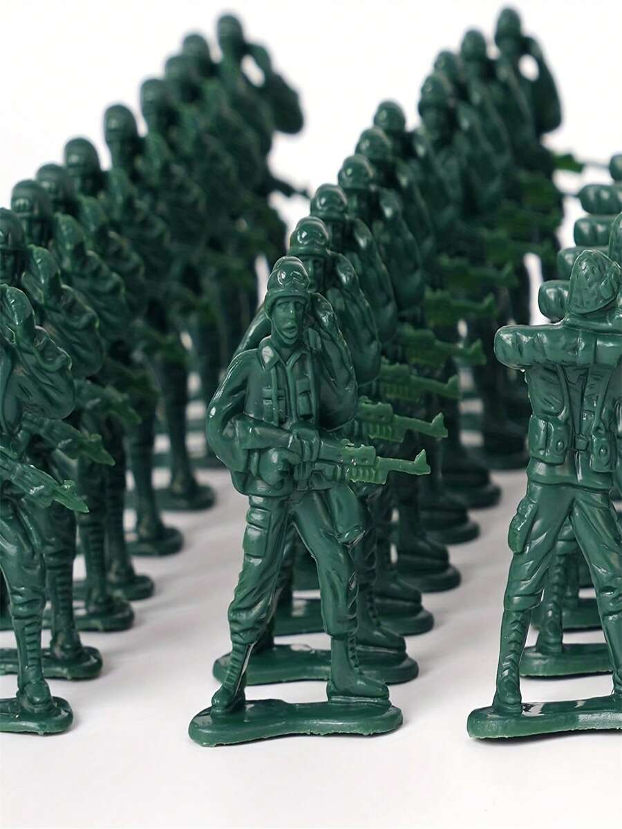 100pcs Toy Soldier Set, Various Poses, Green Action Figures, Fun Gift ...