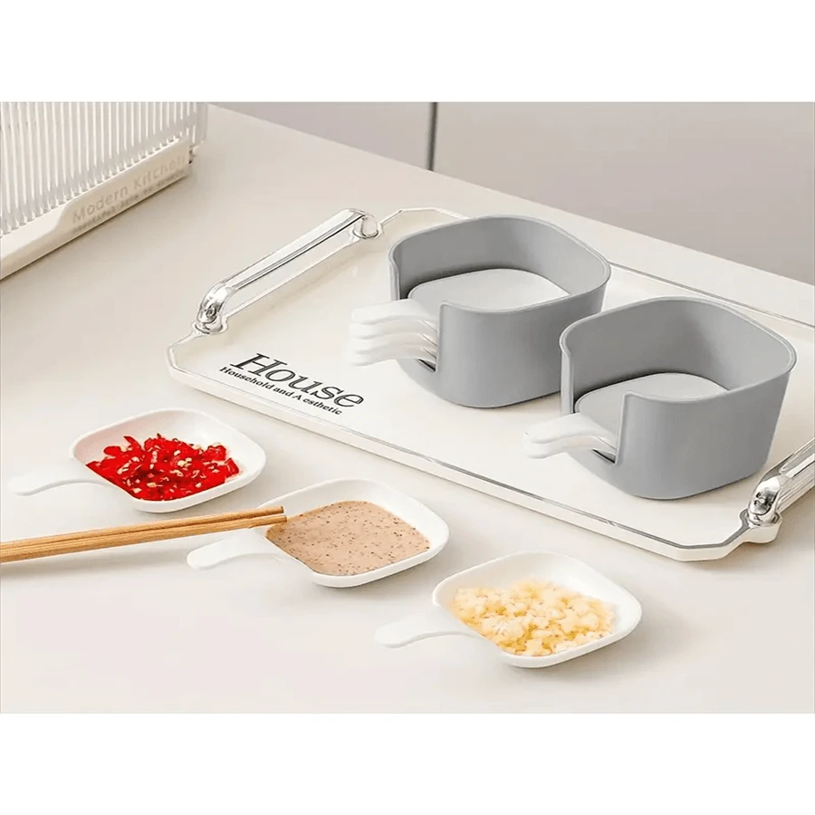 7-Piece Set Of Creative Sauce Dishes - Multi-Purpose Dip Trays For ...