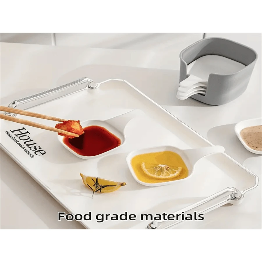 7-Piece Set Of Creative Sauce Dishes - Multi-Purpose Dip Trays For ...