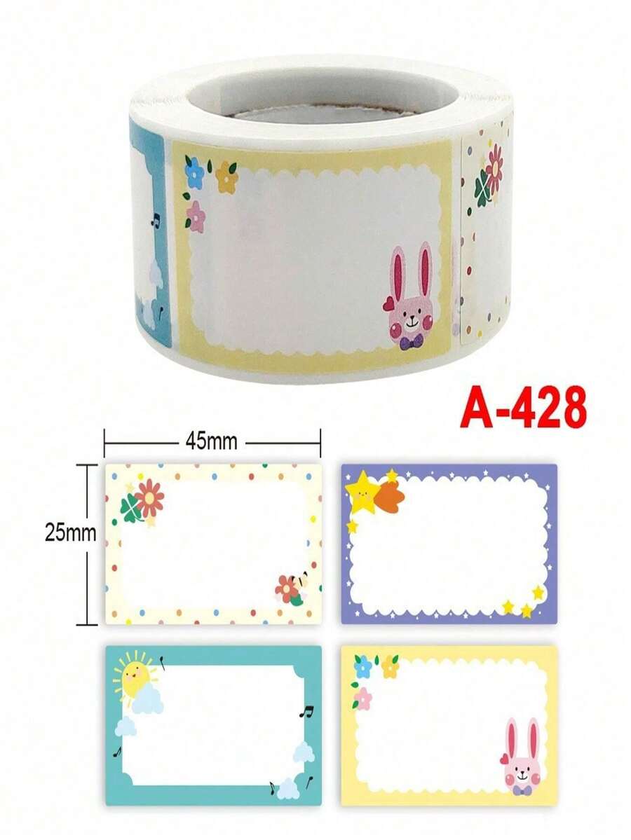 250 Sheets Roll-Pack Handwritten Name Stickers For Children ...