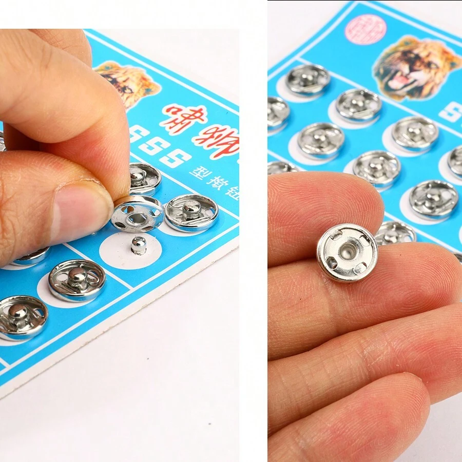 50 Pcs 10mm Metal Invisible Snap Buttons For All Types Of Clothing ...